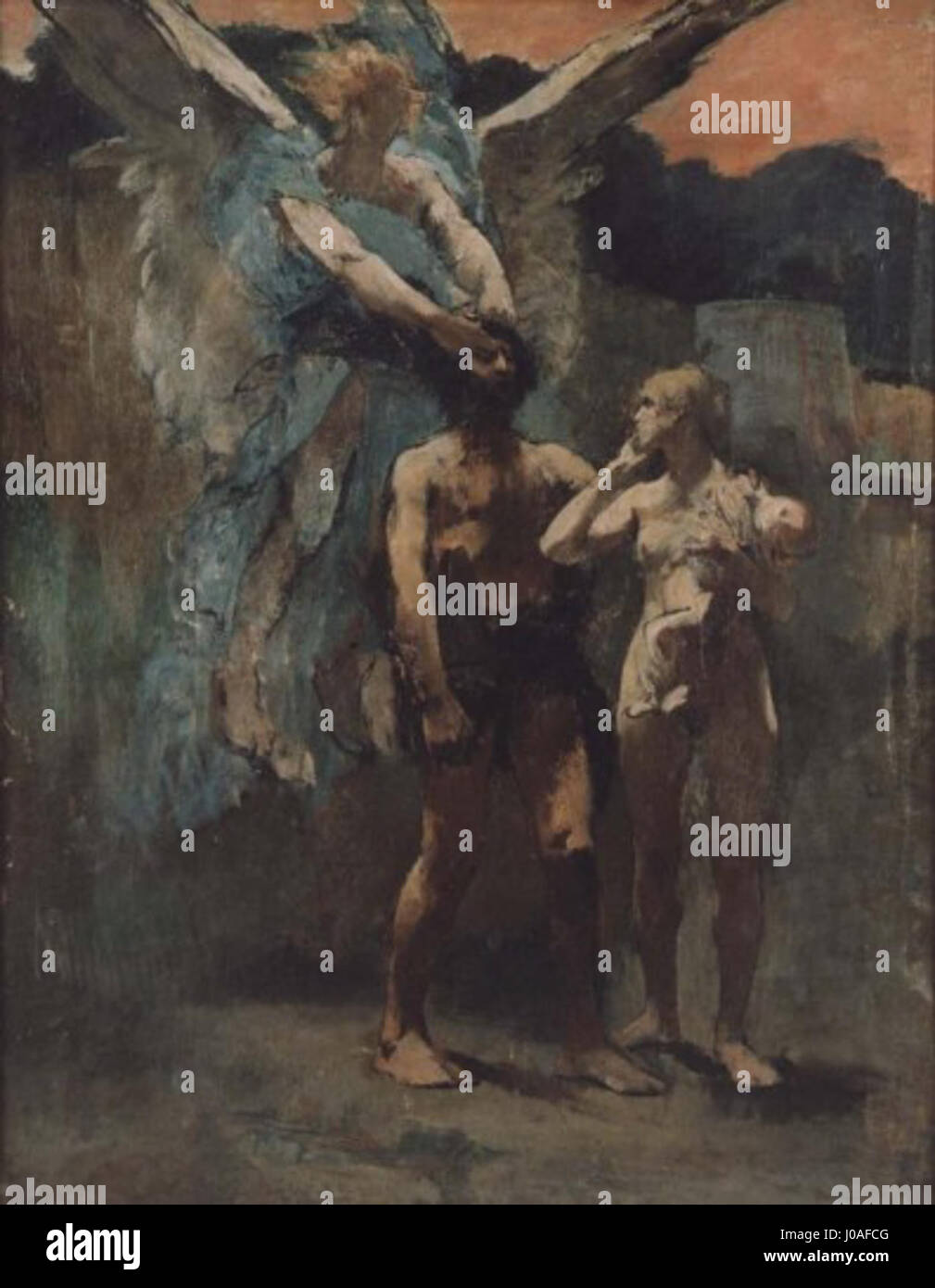 'Etude pour le Châtiment de Caïn' is a preparatory study for a work ...