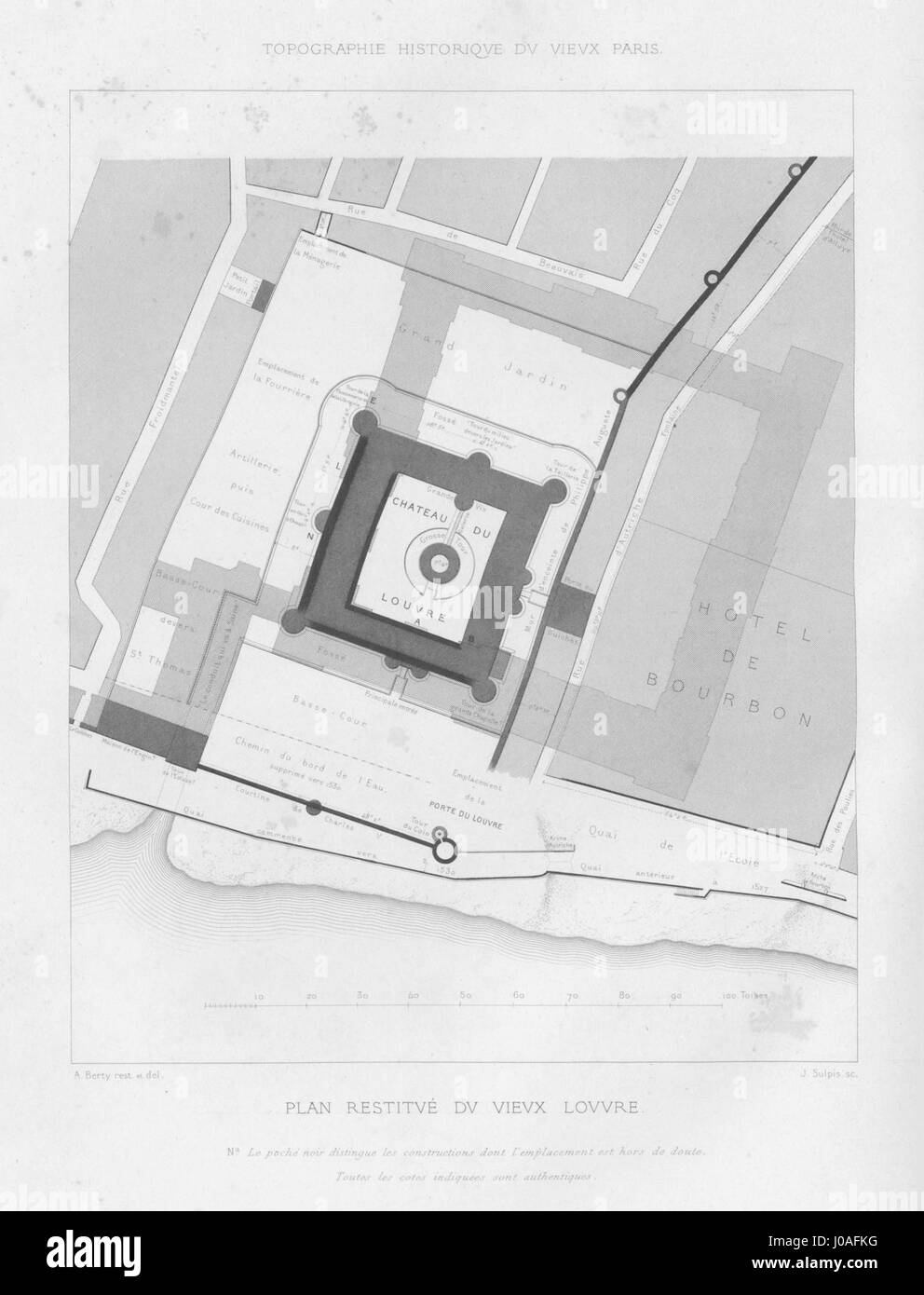 This 1866 plan by Berty illustrates the medieval structure of the ...