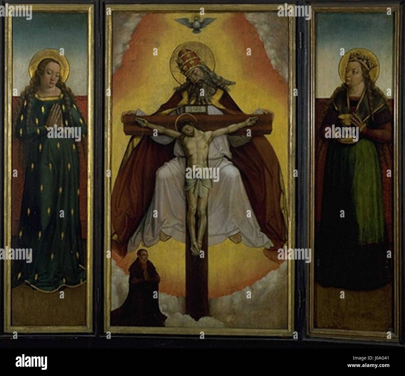 A triptych altar piece 'Oltřaní retabulum s Triptychem Nejsvětější ...