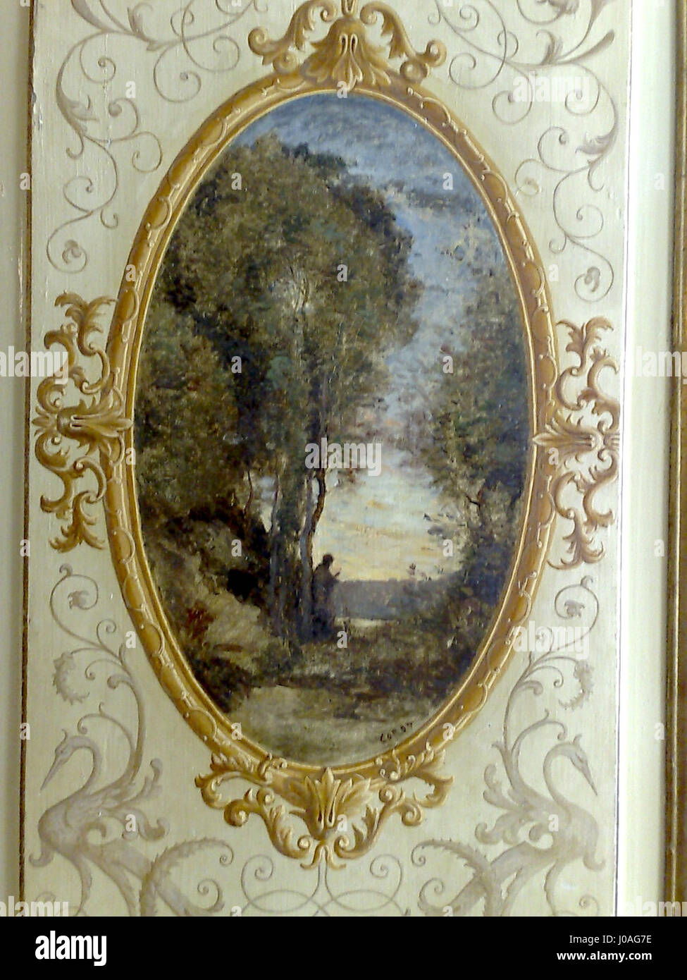 Salon Corot Castle of Gruyères Médaillon Corot 2 Stock Photo - Alamy