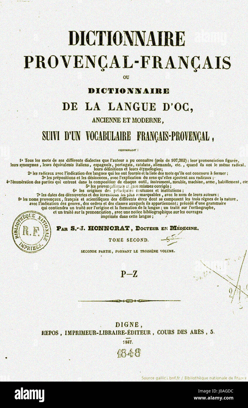 Provencal language hi-res stock photography and images - Alamy