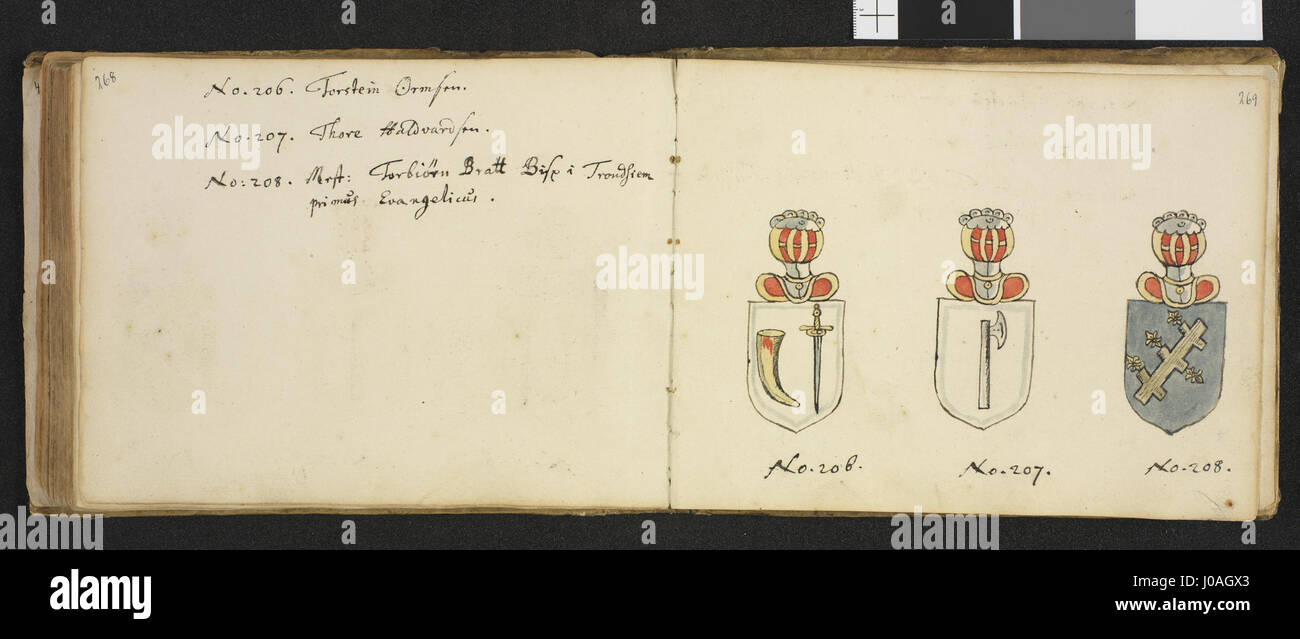 This document contains heraldic insignia of notable men who once lived ...