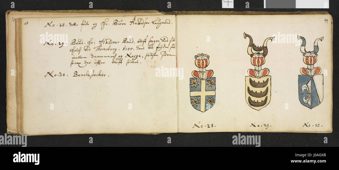 This document, likely a collection of heraldic insignia, depicts ...