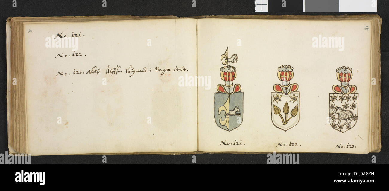 This collection of insignia depicts prominent men from Norway ...