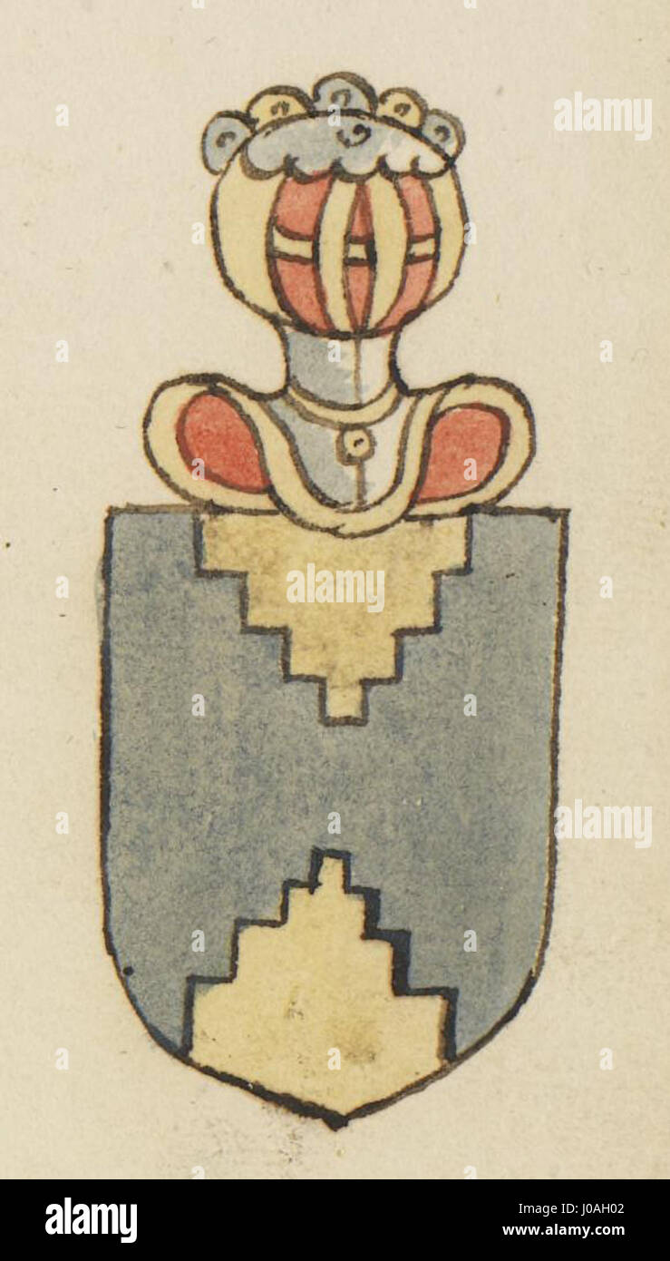 This historical document from Norway contains insignia of notable men ...