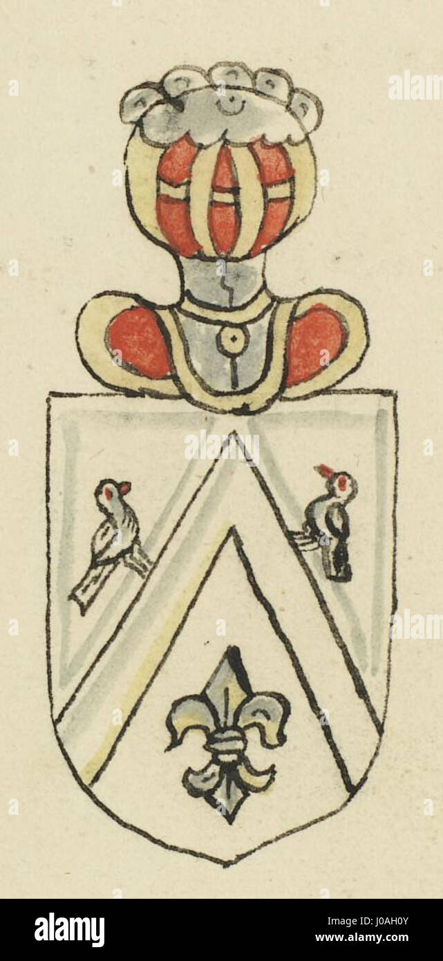 This historical document showcases the insignia of notable men who once ...