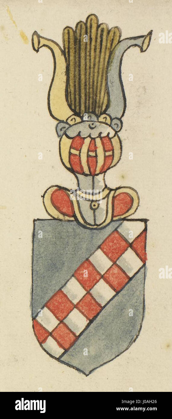 This illustration depicts historical insignia of notable men in Norway ...