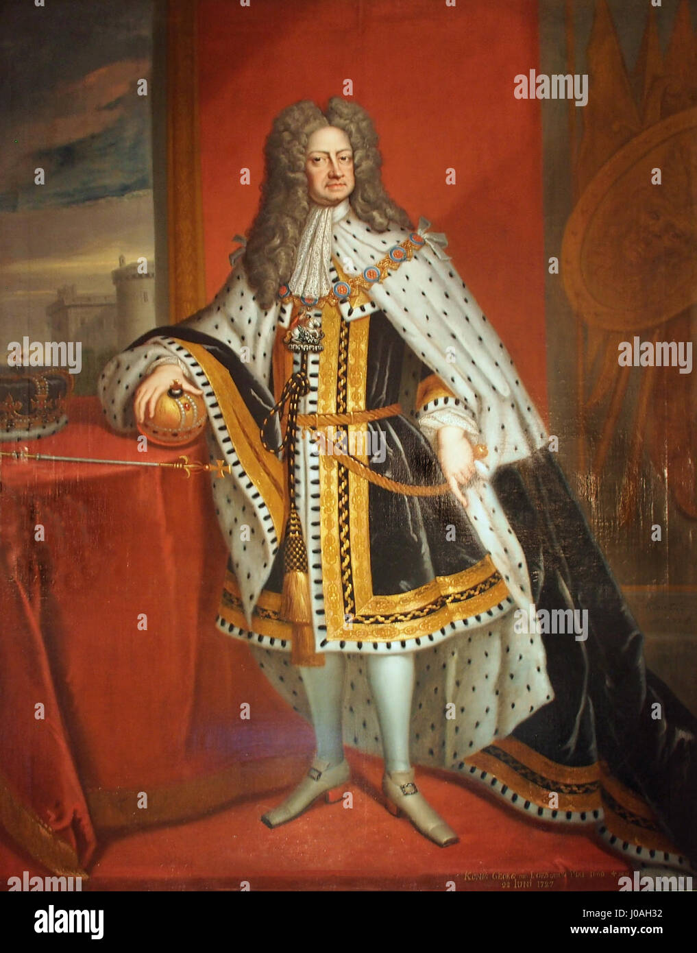 'Georg I. Krönung' represents the coronation of King George I, a ...