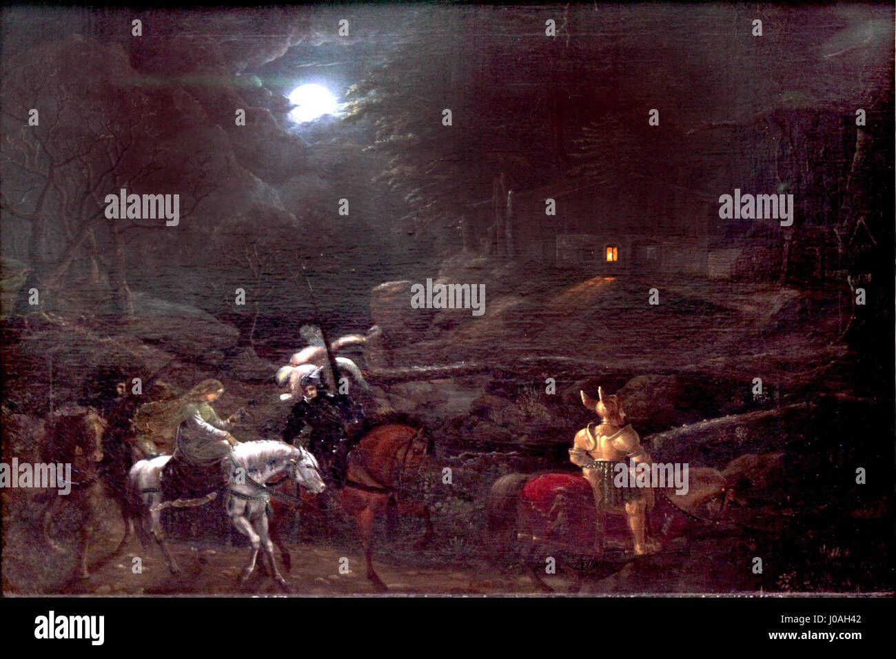 A historical piece from 1816 showing the Ritter (knight) in front of a ...