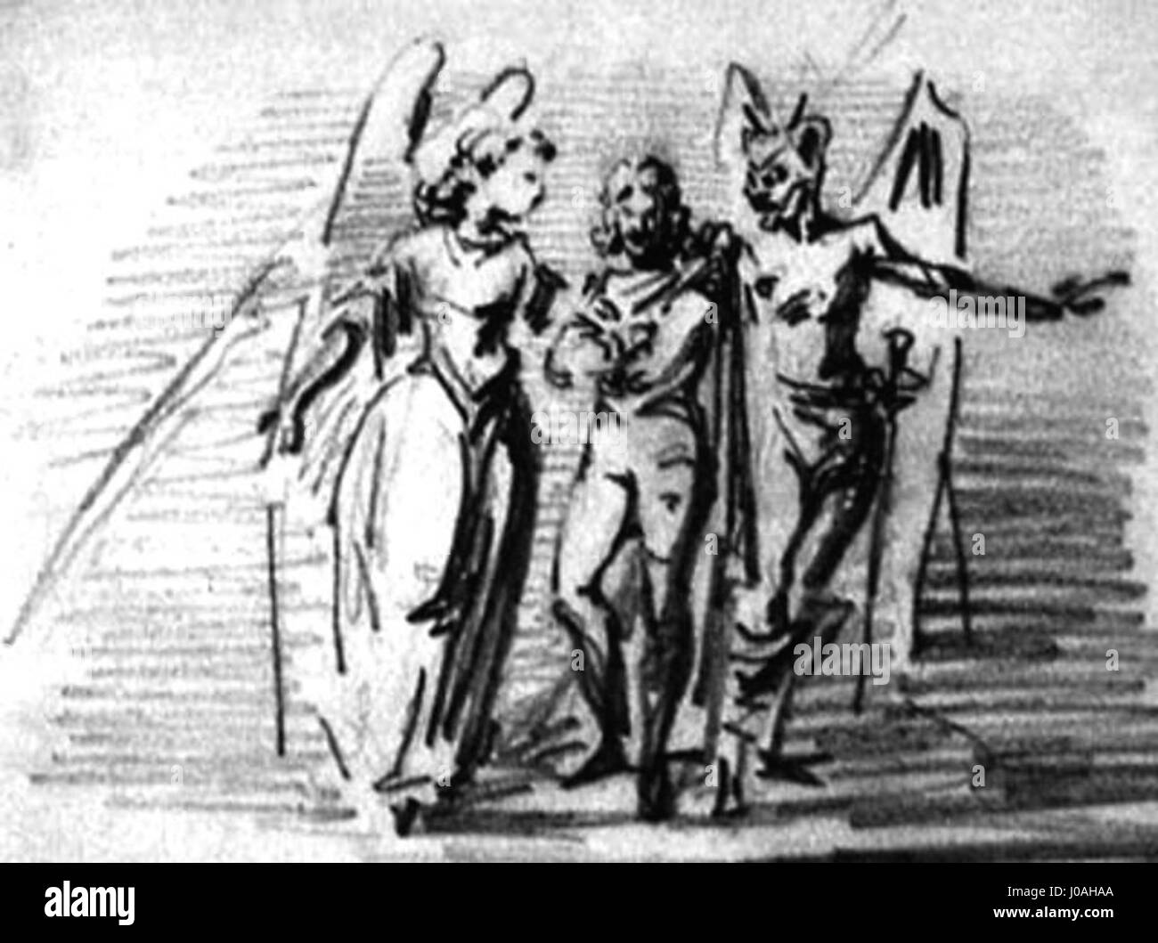 Gustavo Adolfo Bécquer's painting 'Fausto' from 1860 illustrates the ...