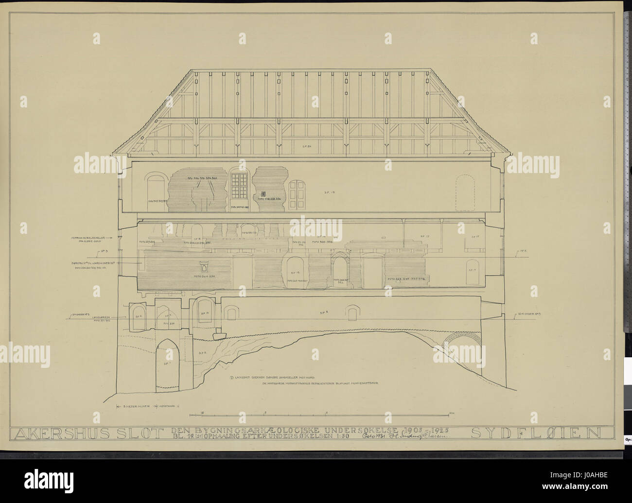 The architectural drawing 'Sydfløien - no-nb digimanus 154791 ...