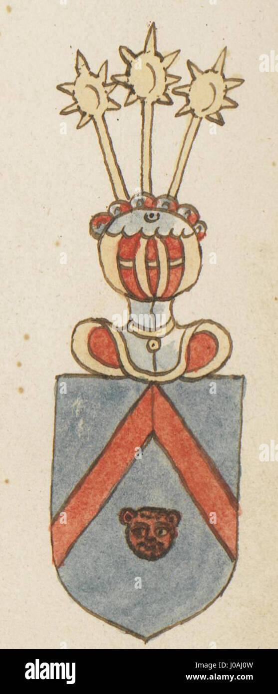 This manuscript from Norway documents the insignia and heraldic symbols ...