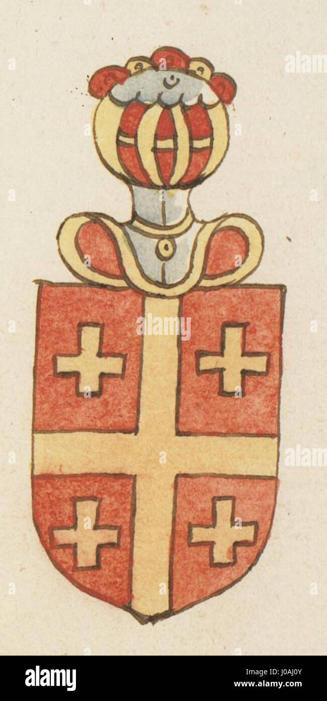 This 18th-century engraving depicts the insignia of distinguished men ...