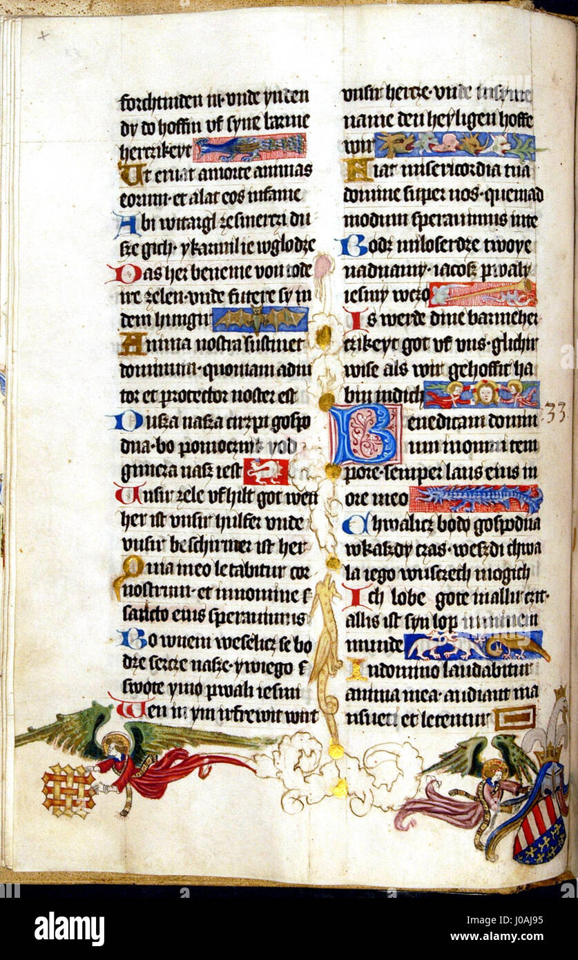 The Psalterz Florianski f53v is a page from a medieval illuminated ...