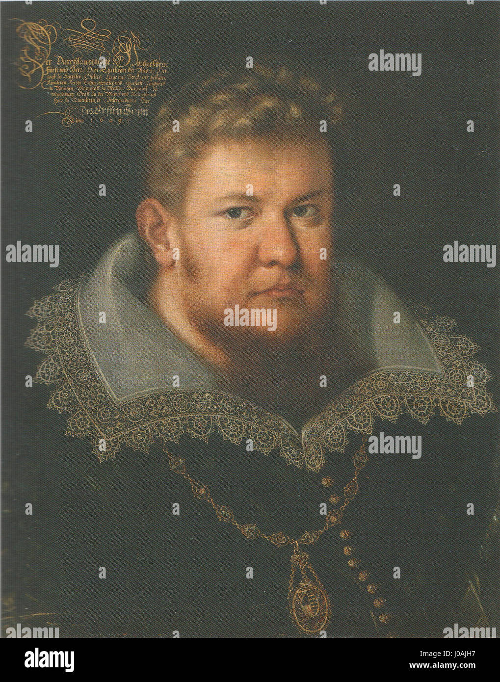 This portrait of Kurfürst Christian II of Saxony captures the ruler in ...