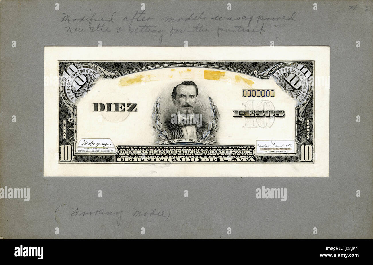 US-BEP-República de Cuba (progress proof) 10 silver pesos, 1934(2) (CUB ...