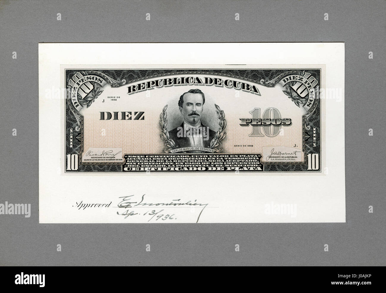 US-BEP-República de Cuba (progress proof) 10 silver pesos, 1936 (CUB ...