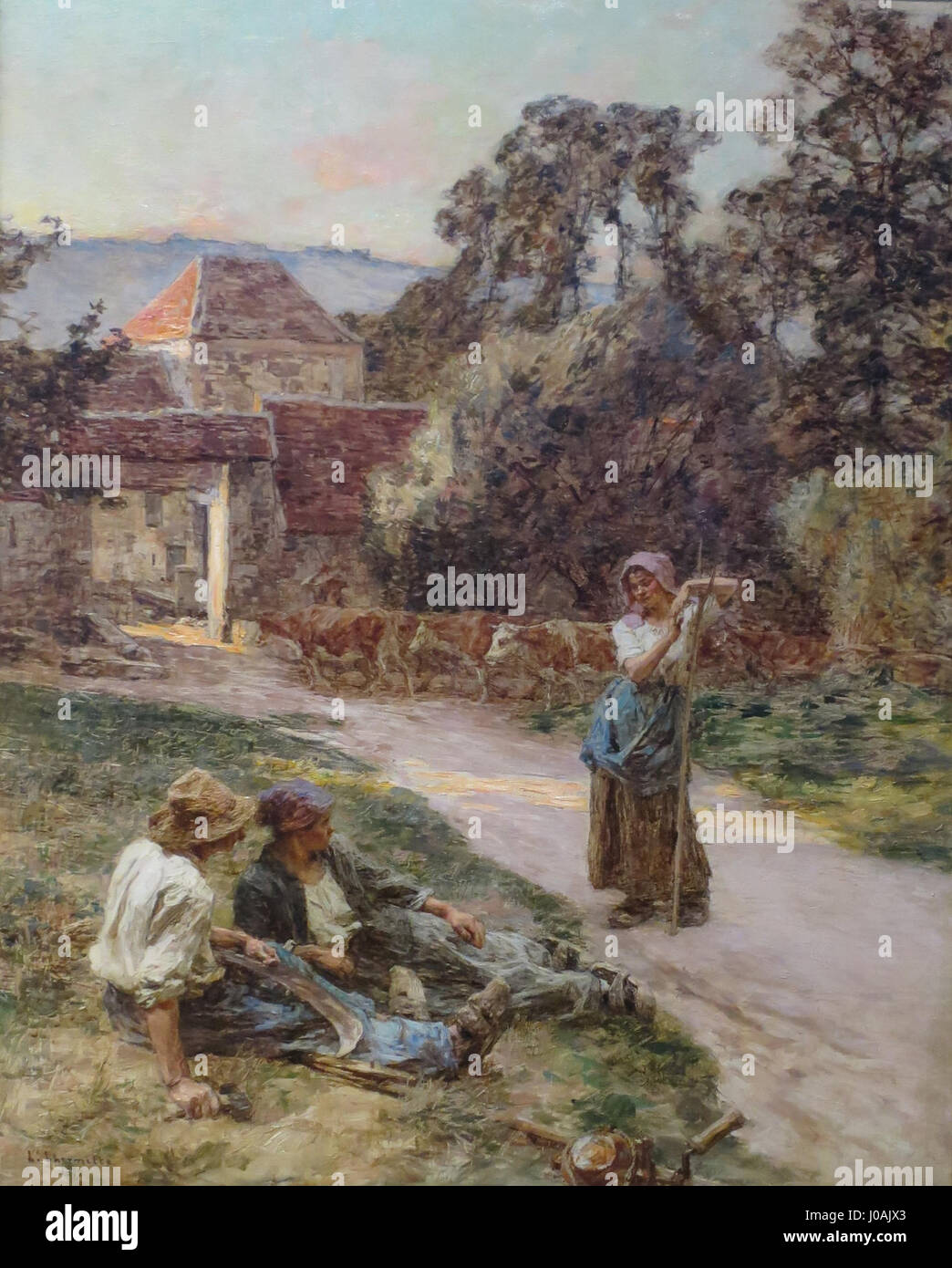 Léon-Augustin Lhermitte's Sundown, Return of the Cattle depicts rural ...