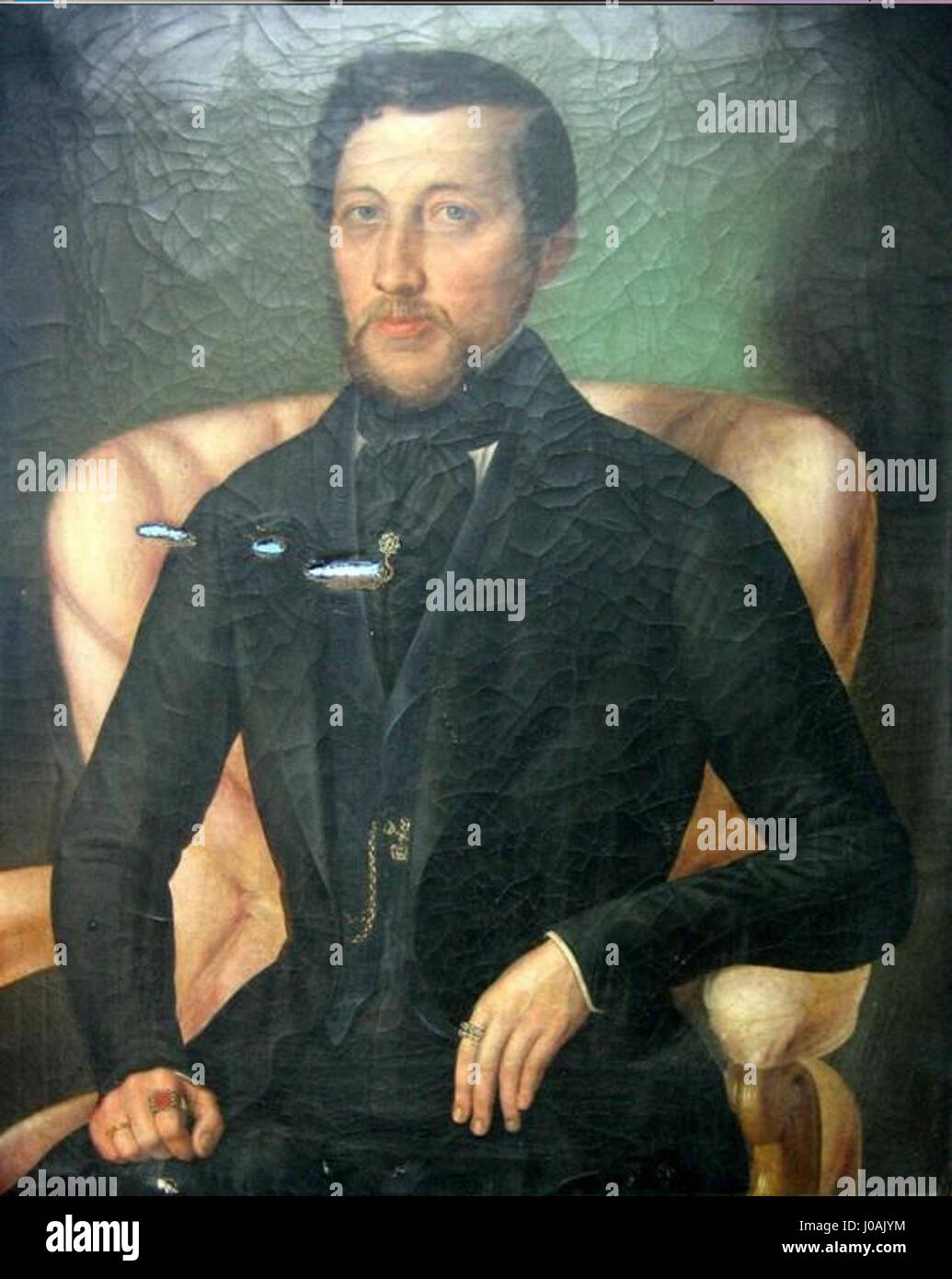 Primož Škof's 'Moski Portret' is a male portrait that captures the ...