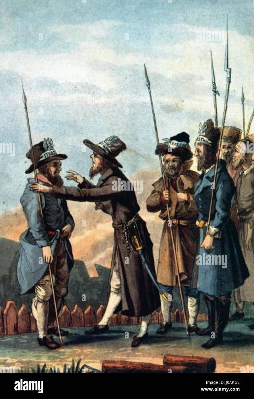 This piece by JN Glowacki portrays the Jewish Security Guard (Zydowska ...