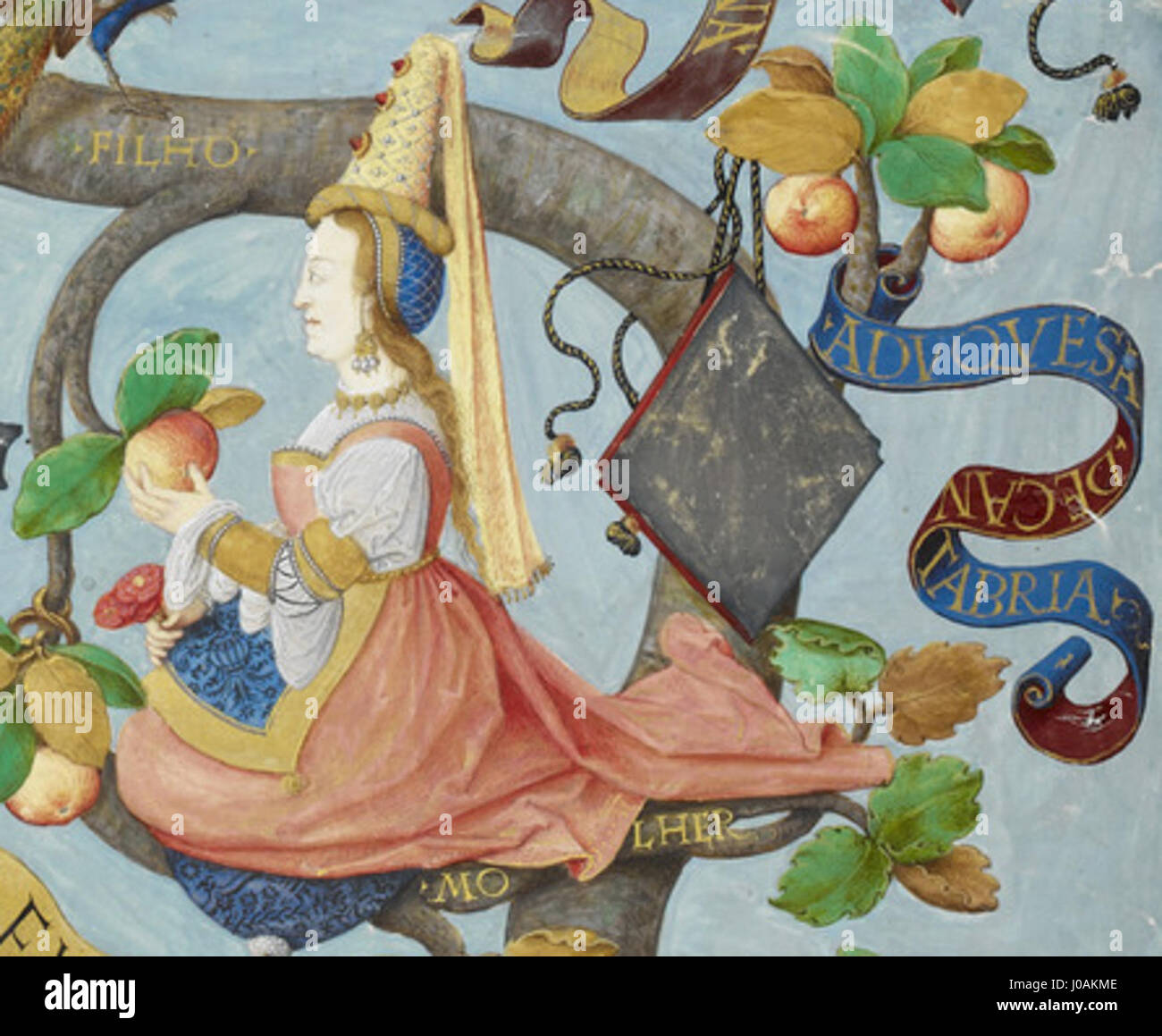 This portrait depicts the Duquesa da Cantabria, the wife of F vila ...