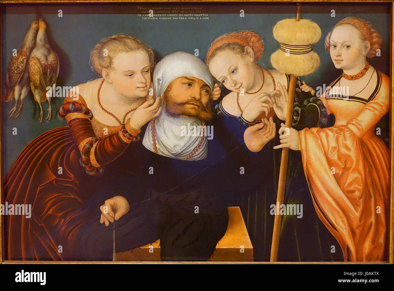 'Hercules at the Court of Omphale' by Hans Cranach (1537) depicts the ...