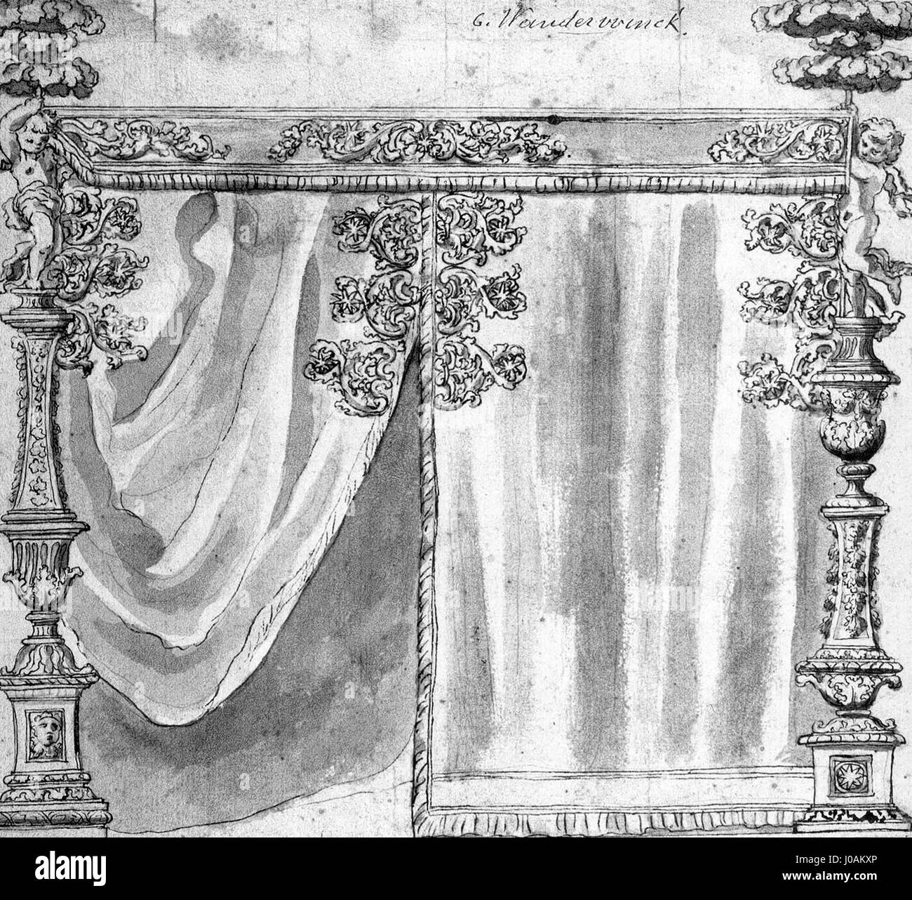 'Projet d'alcôve' by Cornélis Vander Veeken is an architectural design ...