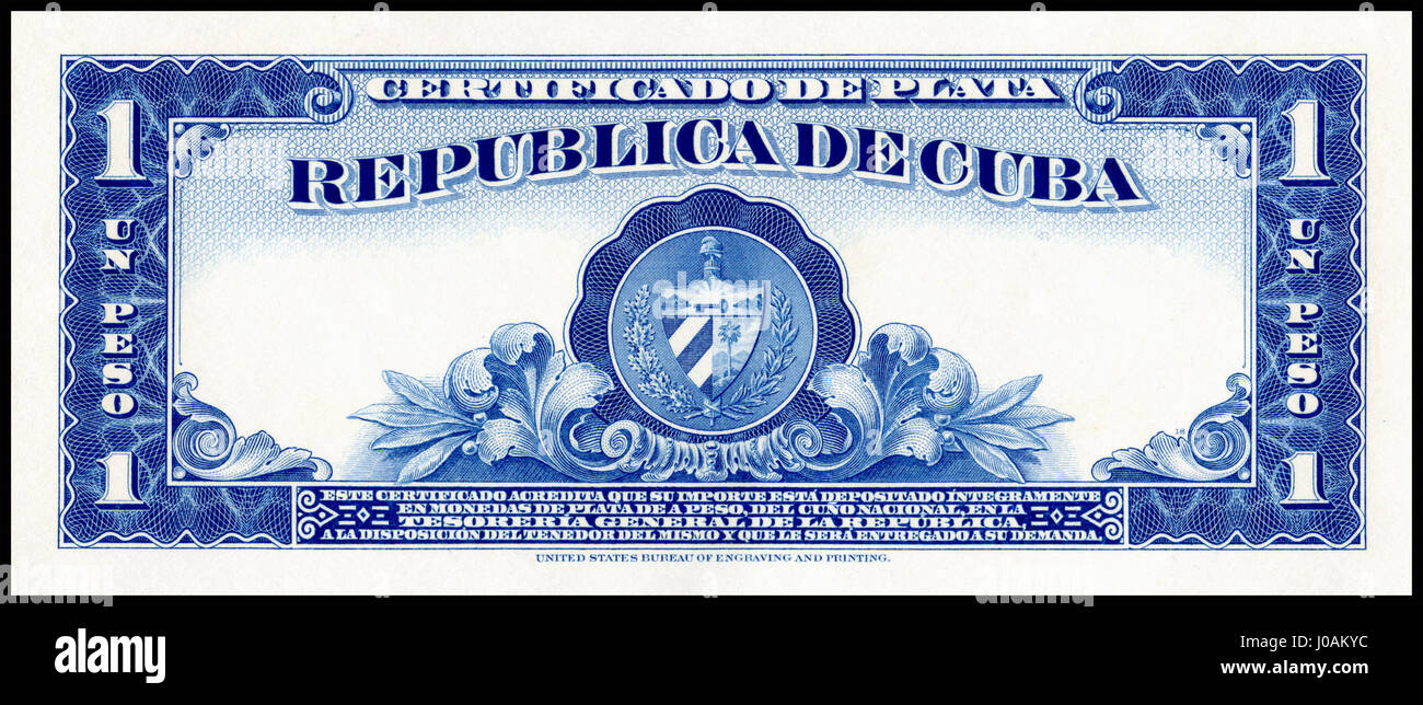 US-BEP-República de Cuba (color certified proof) one silver peso, 1930s ...