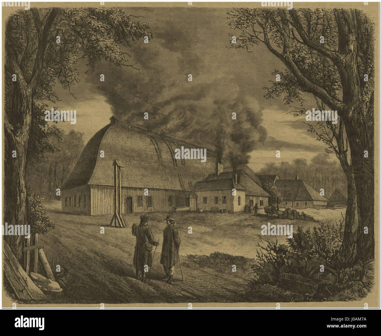 This image represents the glassworks of 1868, showcasing the ...