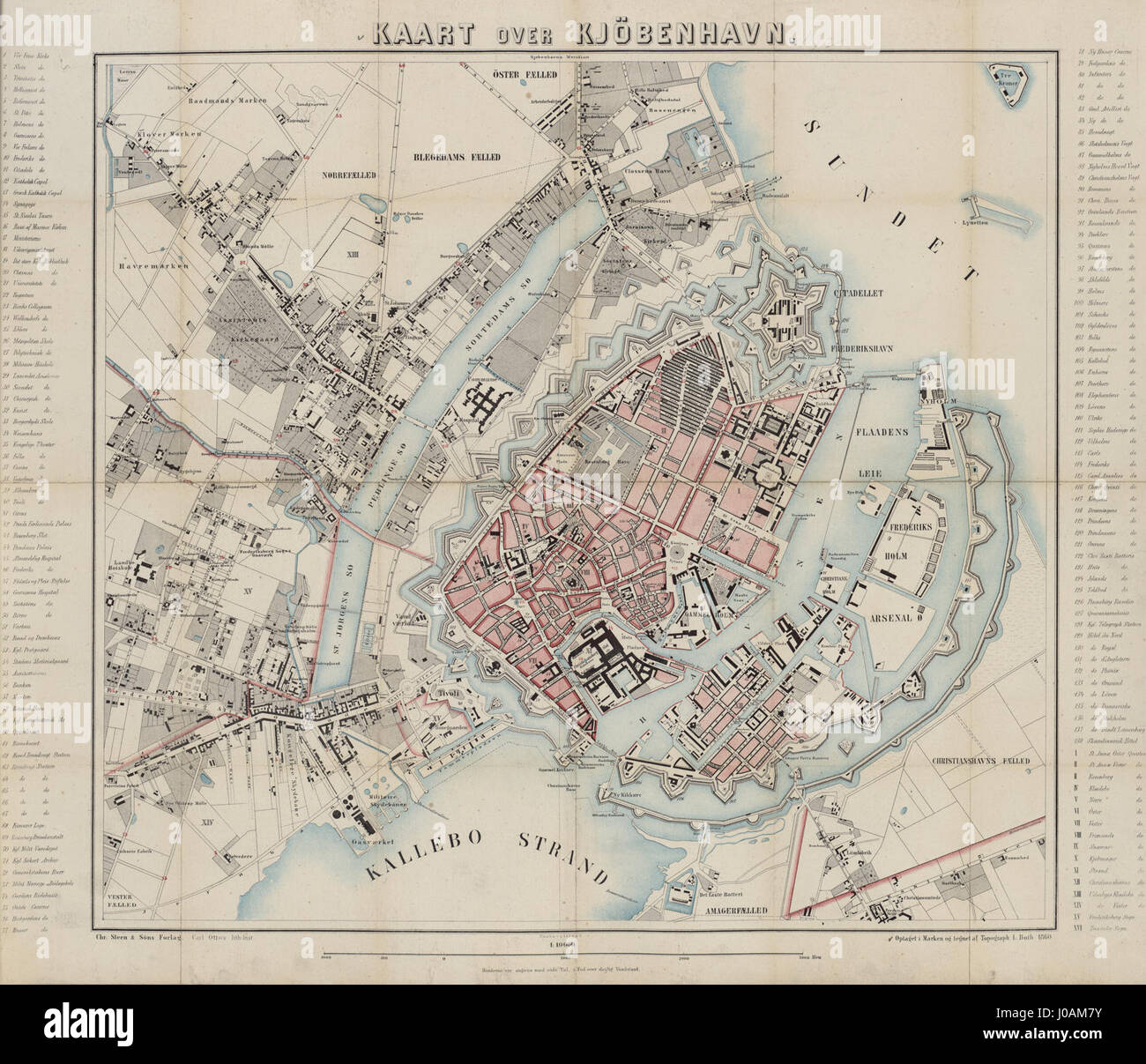 'Kaart over Kopenhagen' translates to 'Map of Copenhagen' in English ...