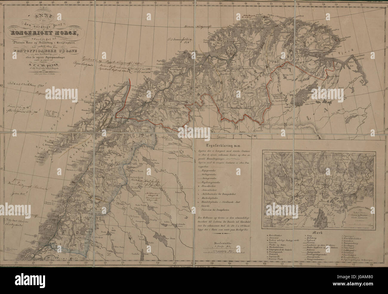 This historical map of the northern part of Norway, from the 19th ...