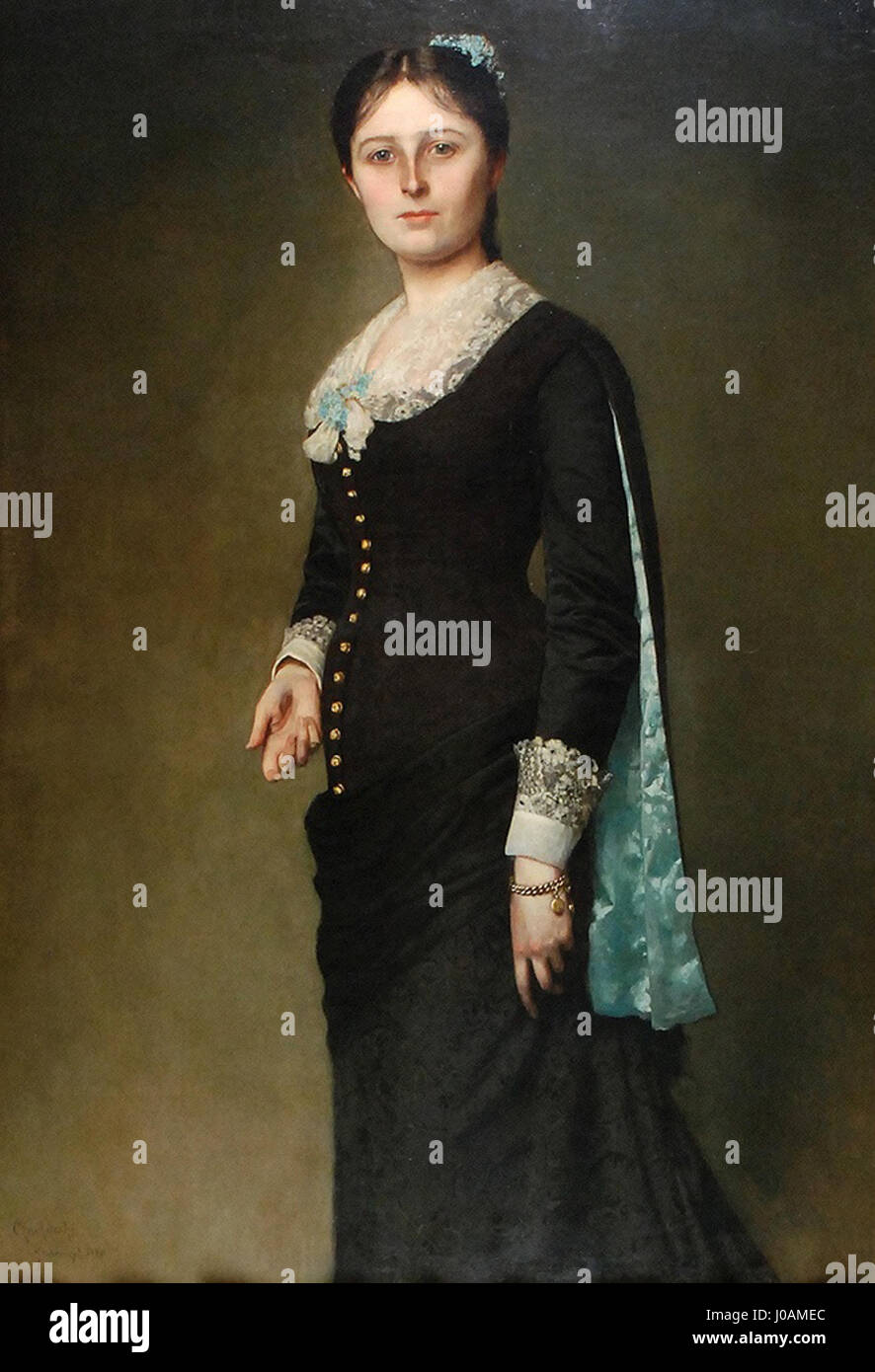 'Portret Marii Godlewskiej' by Czachórski, painted in 1880, is a ...