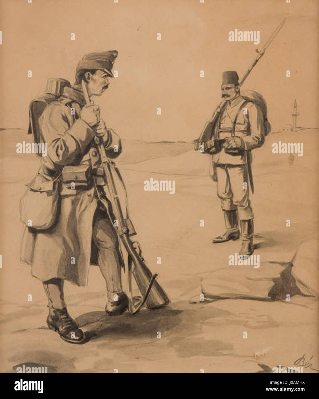 This artwork features Bår soldiers, possibly depicting a historical ...