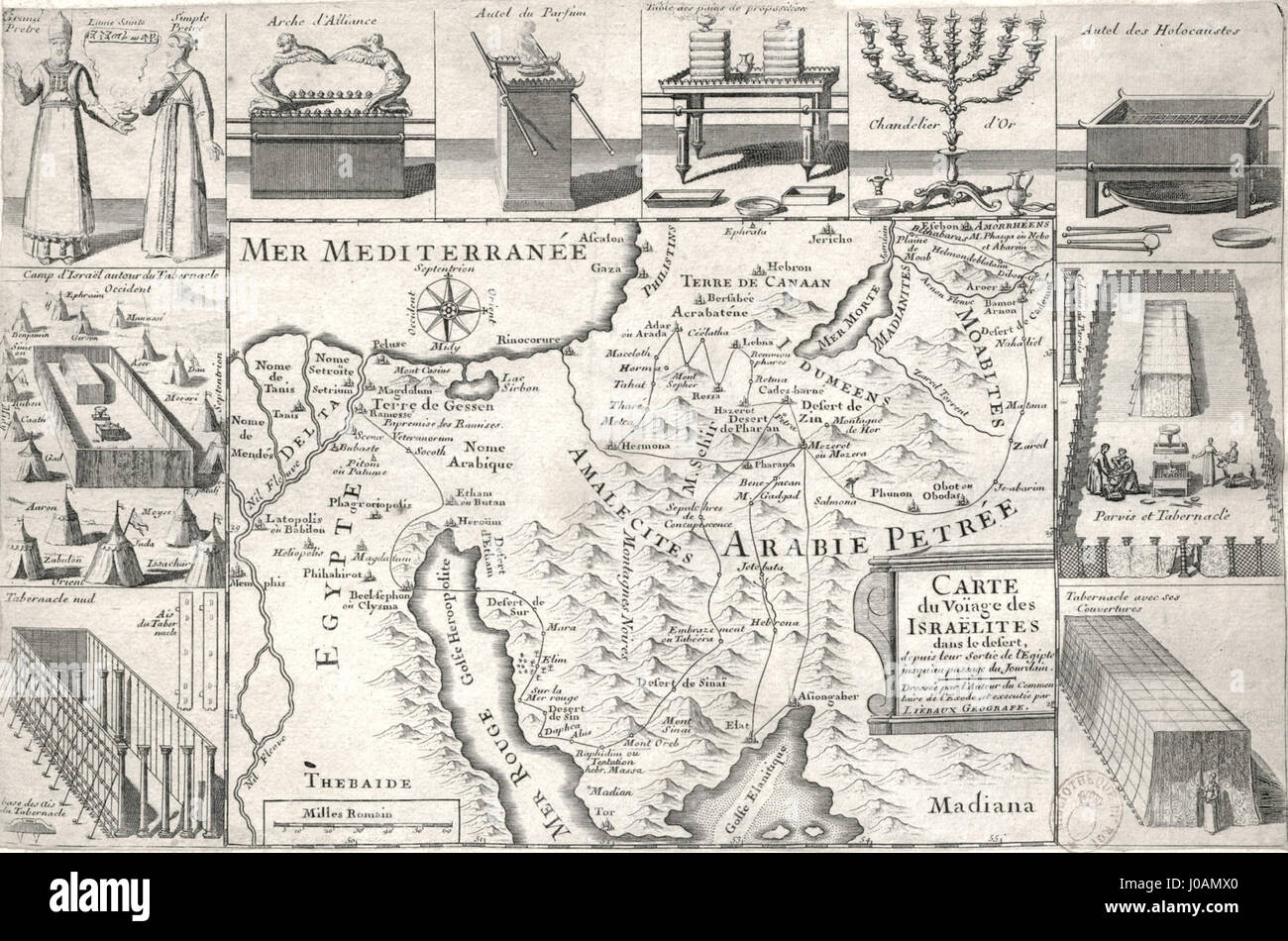 This map traces the journey of the Israelites from their exodus out of ...