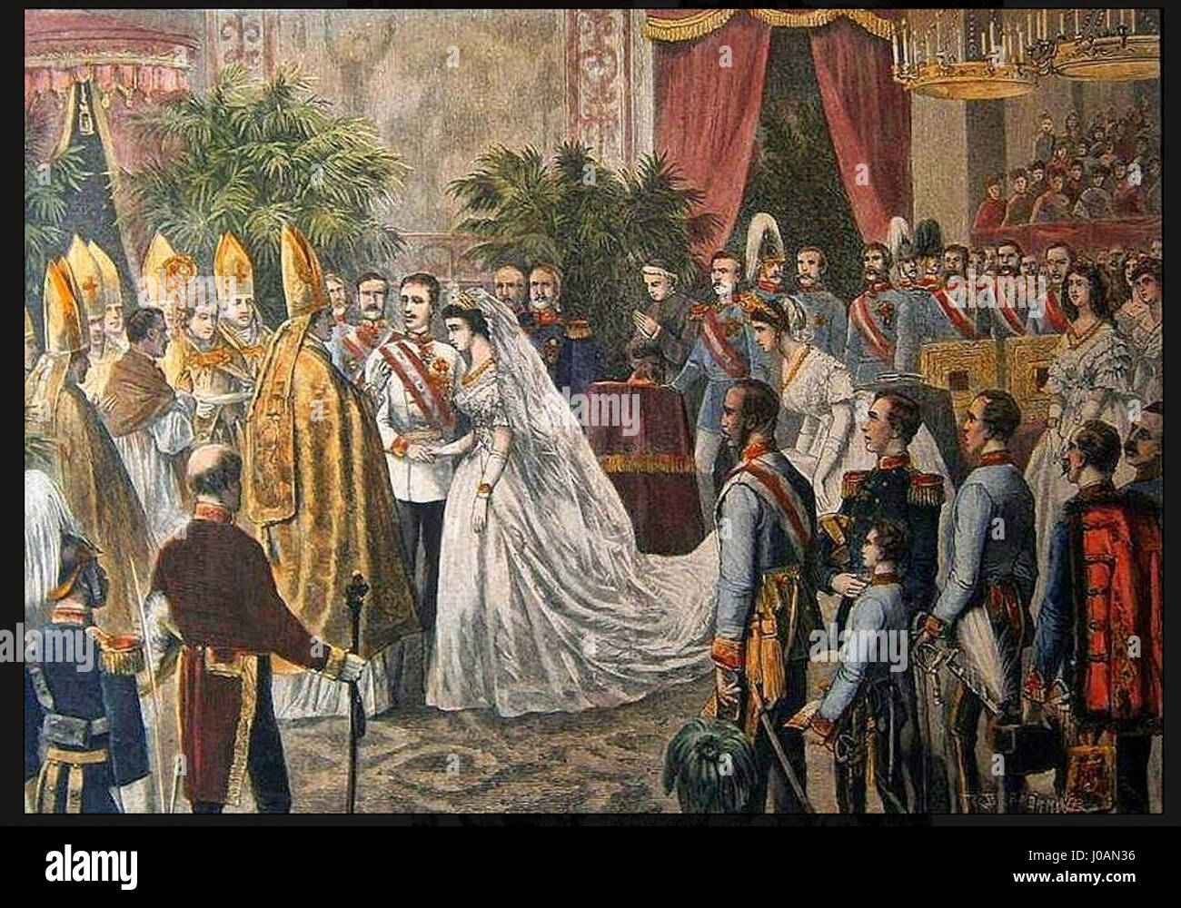 The painting captures the marriage of Princess Elisabeth of Bavaria ...