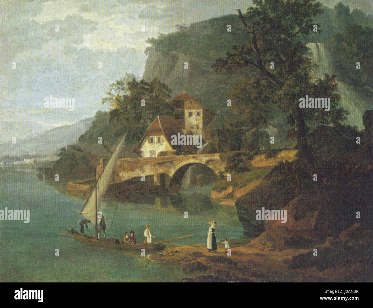 'Moulins de Rivaz' by Jean-Antoine Linck is an oil painting from the ...