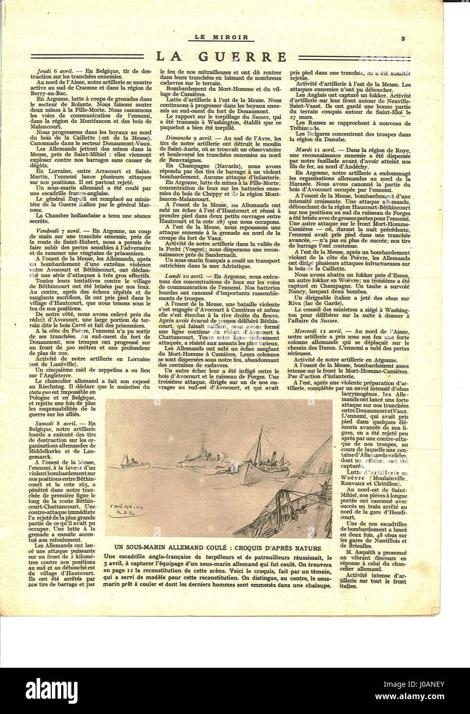 This page from the French journal 'Le Miroir' features an insightful ...