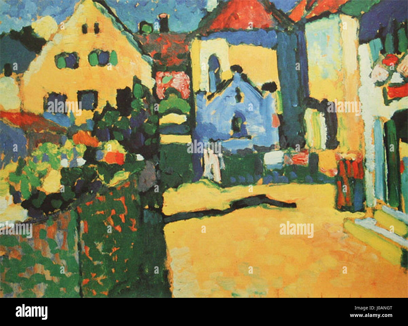 Vassily Kandinsky's 1909 painting 'Grungasse in Murnau' depicts a ...