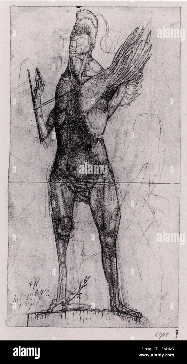 Paul Klee's 1905 work 'Held mit Flügel' ('Hero with Wings ...