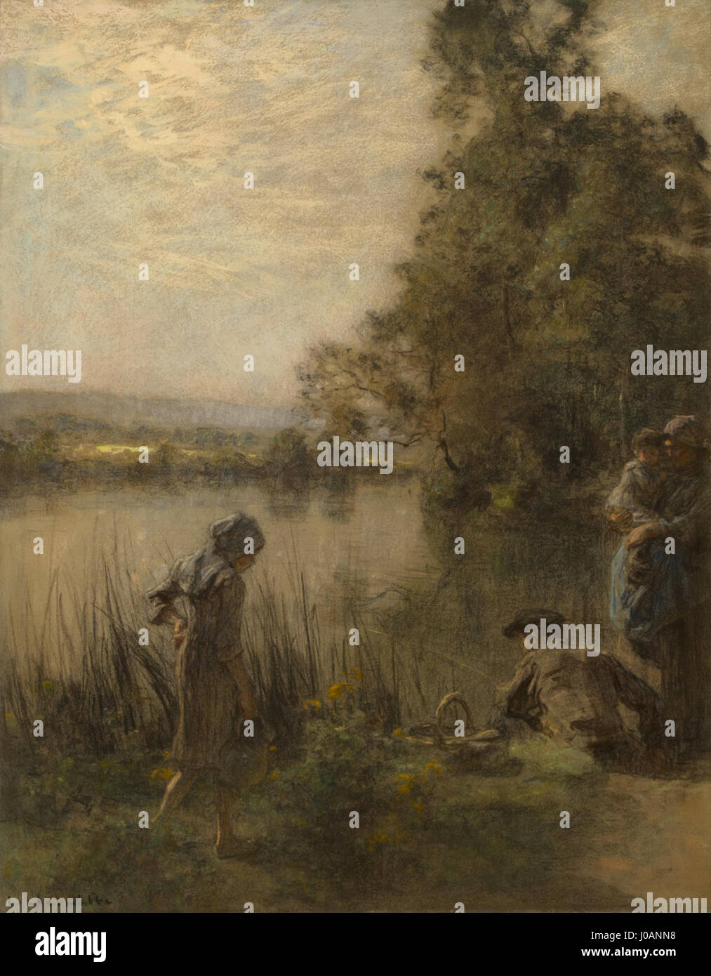 A work by Léon Augustin Lhermitte, known for his depictions of rural ...