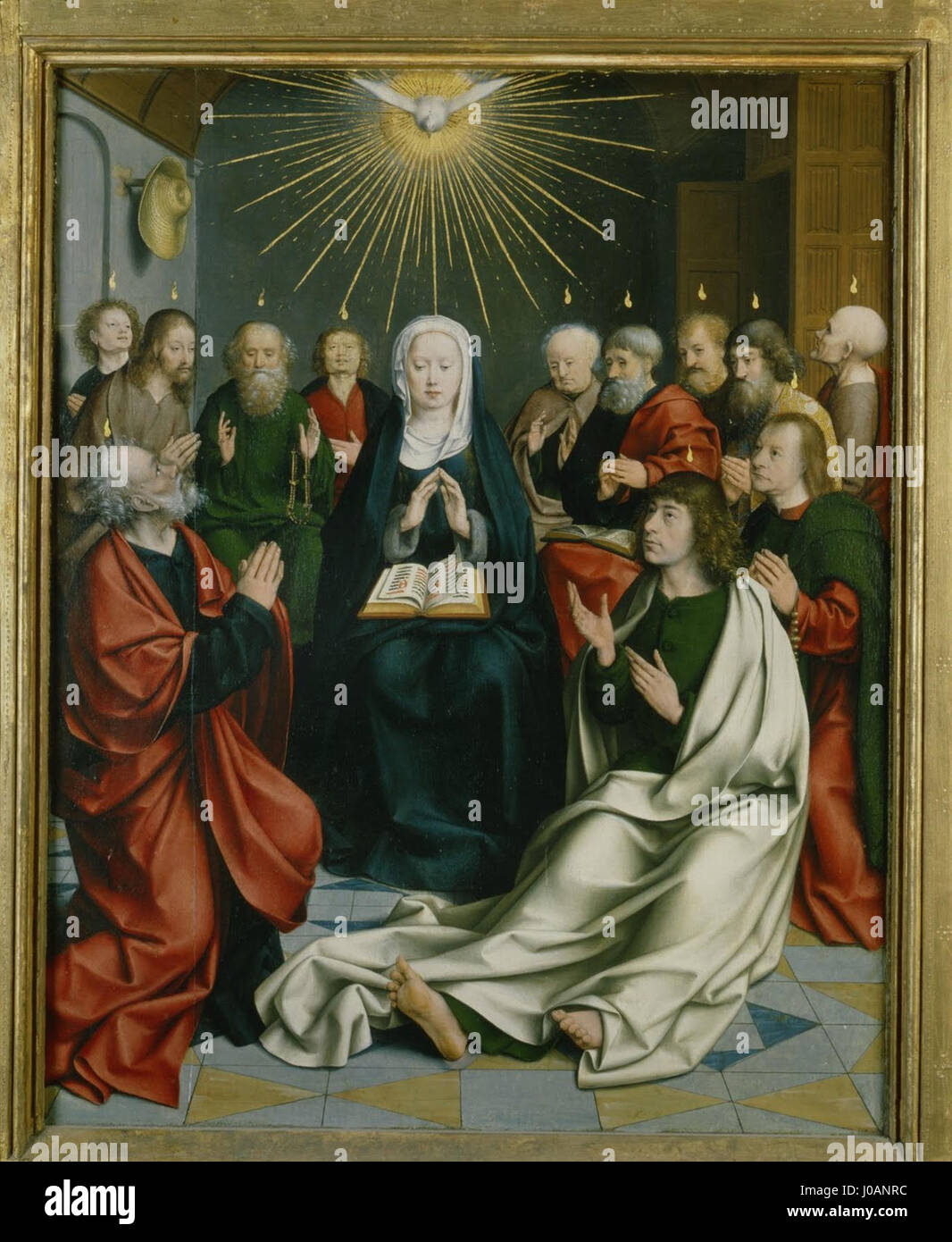 The painting 'Église de Kalkar - Pentecôte' depicts a significant ...