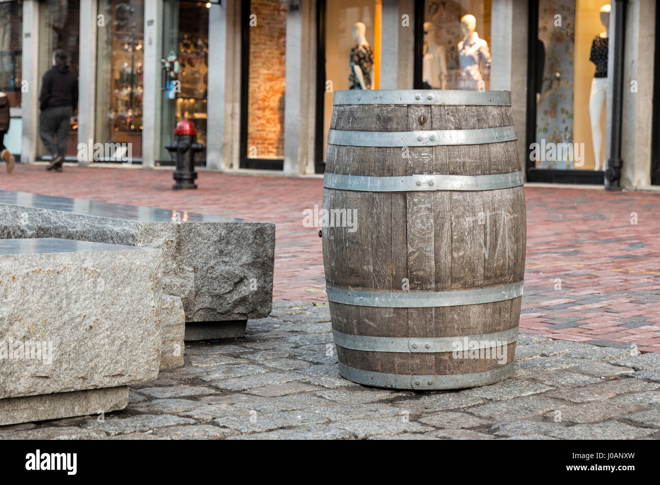 Old wooden barrel street hi-res stock photography and images - Alamy