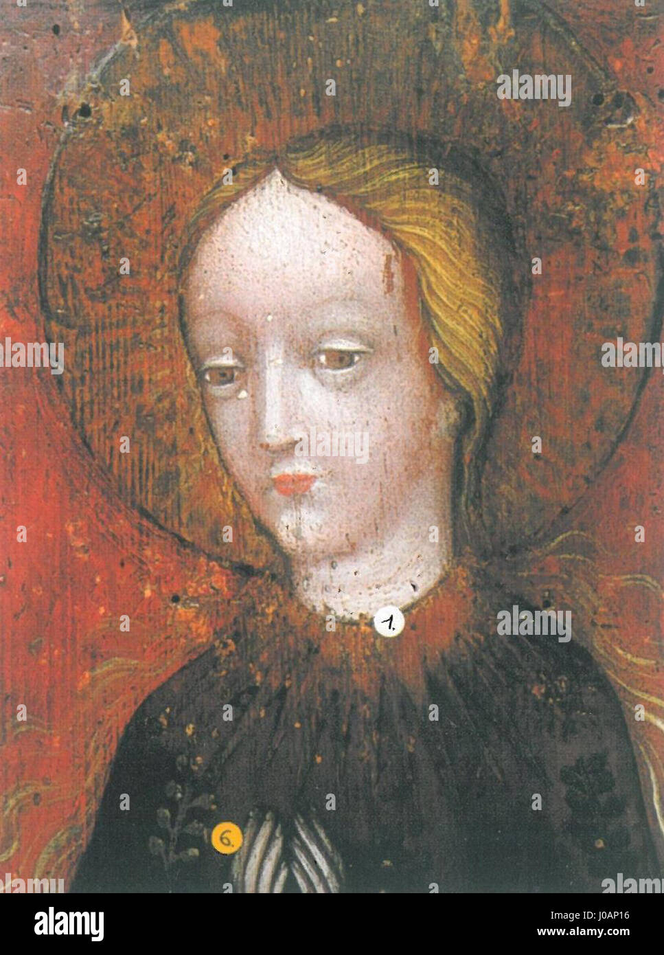 This detailed depiction of the 'Deskovì obraz Panny Marie Budejovické ...