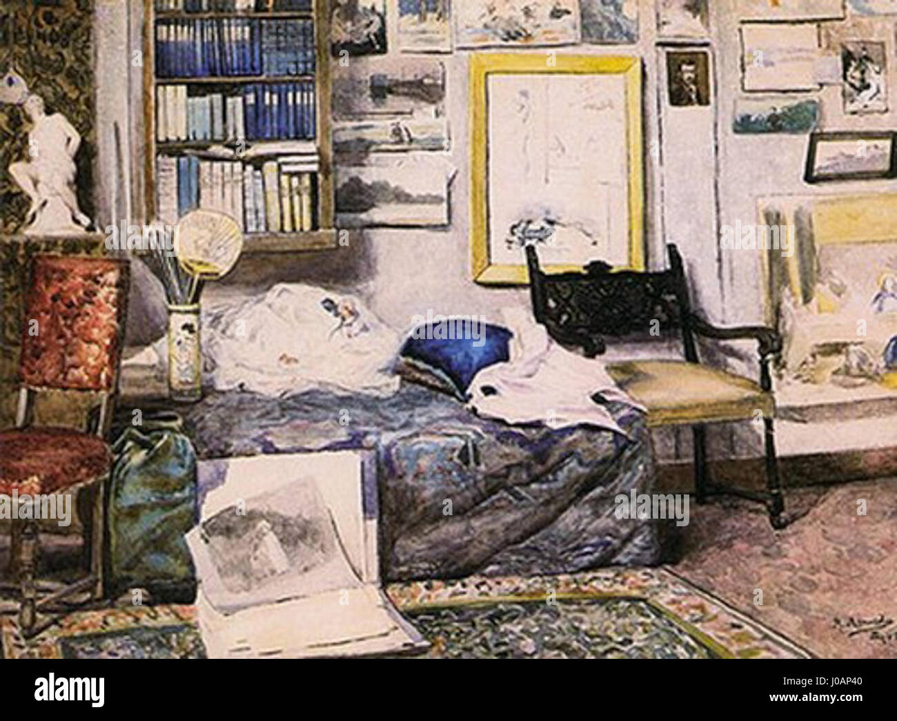 Rodolfo Amoedo’s 'Ateliê do Artista em Paris' shows the artist's studio ...