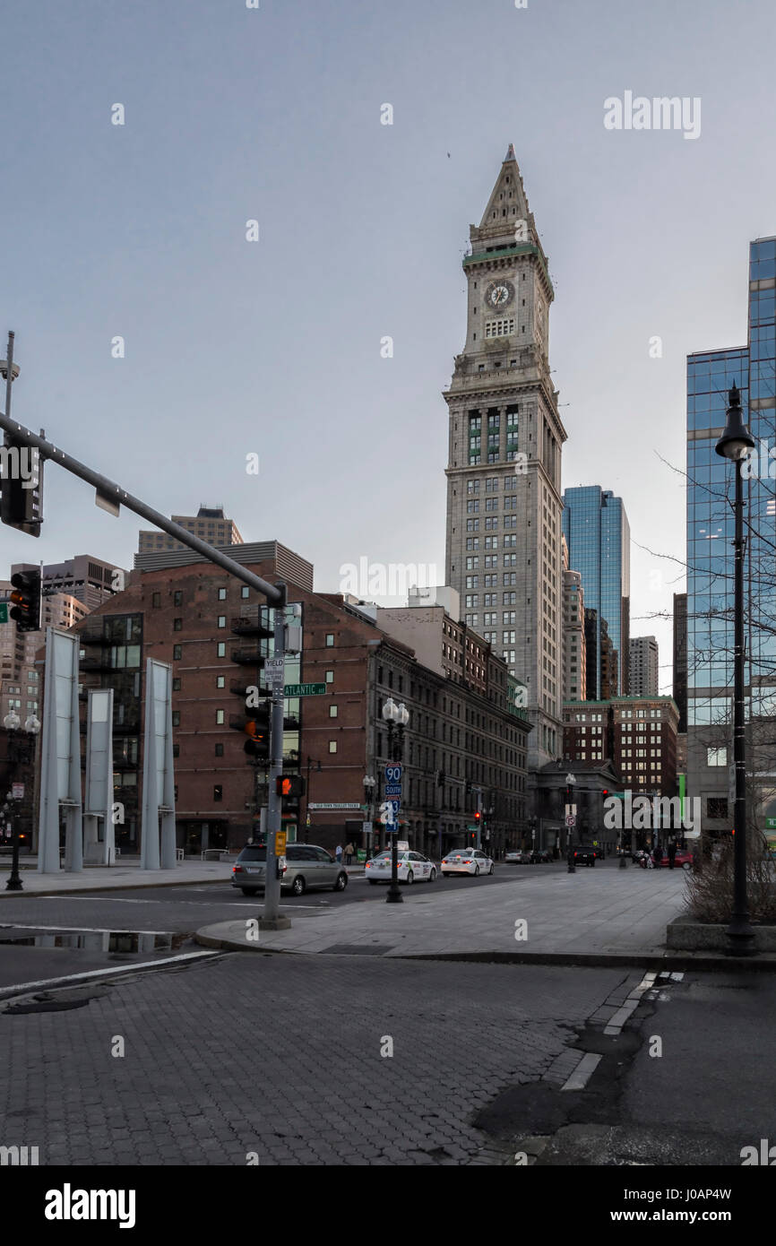 Boston custom house tower downtown hi-res stock photography and images ...