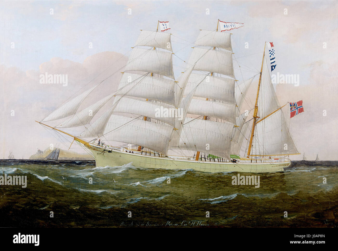 William Howard Yorke’s painting 'The Norwegian Bark, Arctic of ...