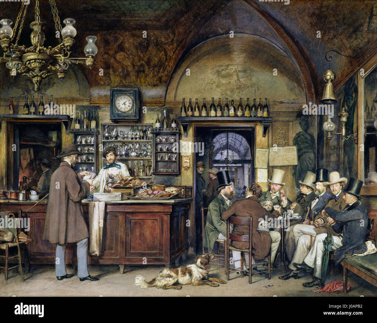 Ludwig Passini’s 'Künstler im Cafe Greco in Rom' captures artists ...