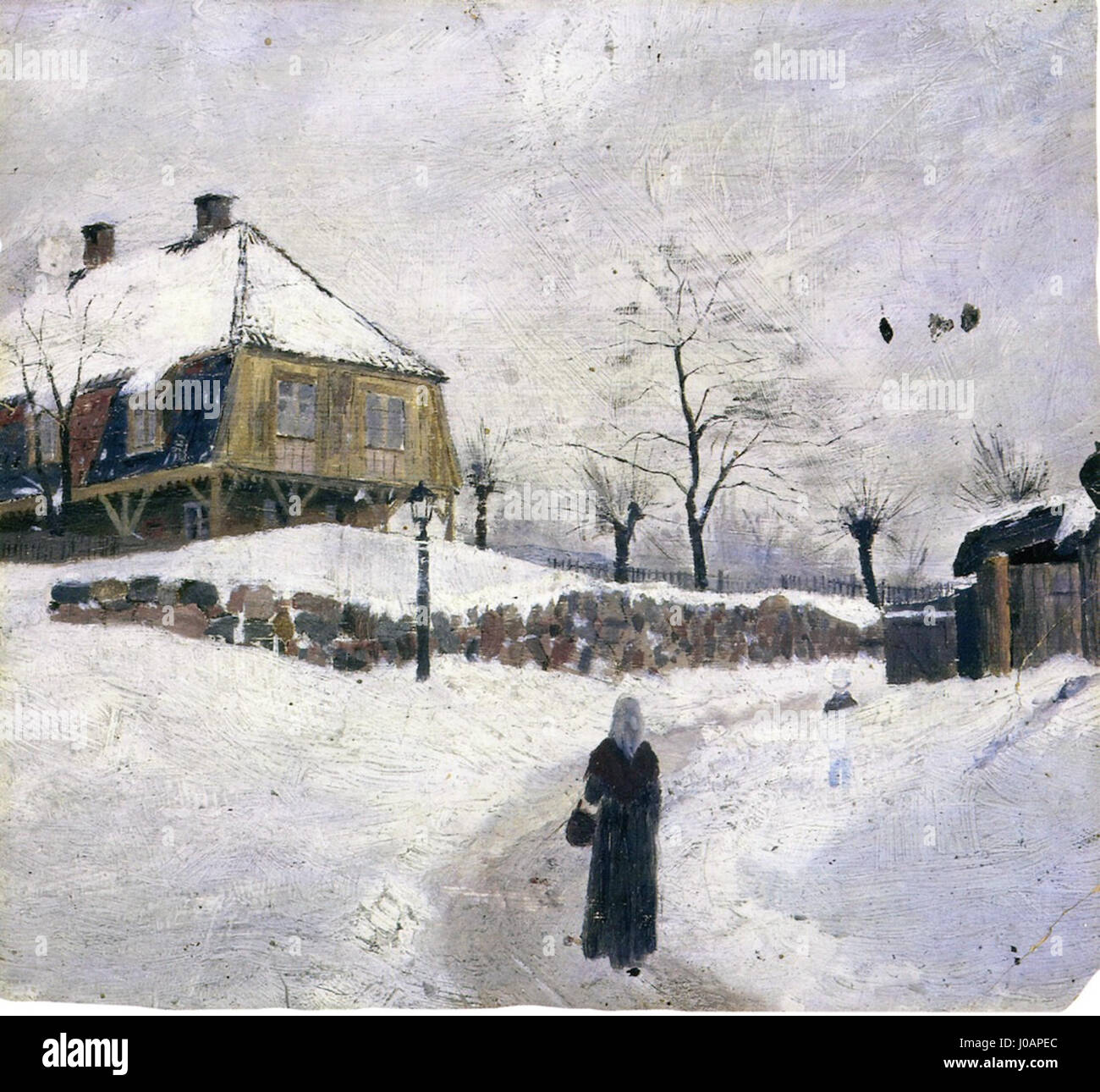 Edvard Munch’s 'Øvre Foss in Winter' captures a wintry scene with a ...