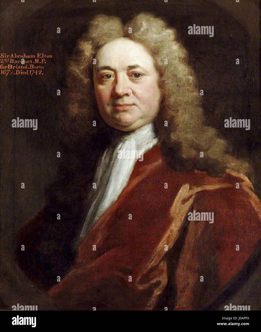 The portrait of Sir Abraham Elton, the 2nd Baronet, captures the noble ...