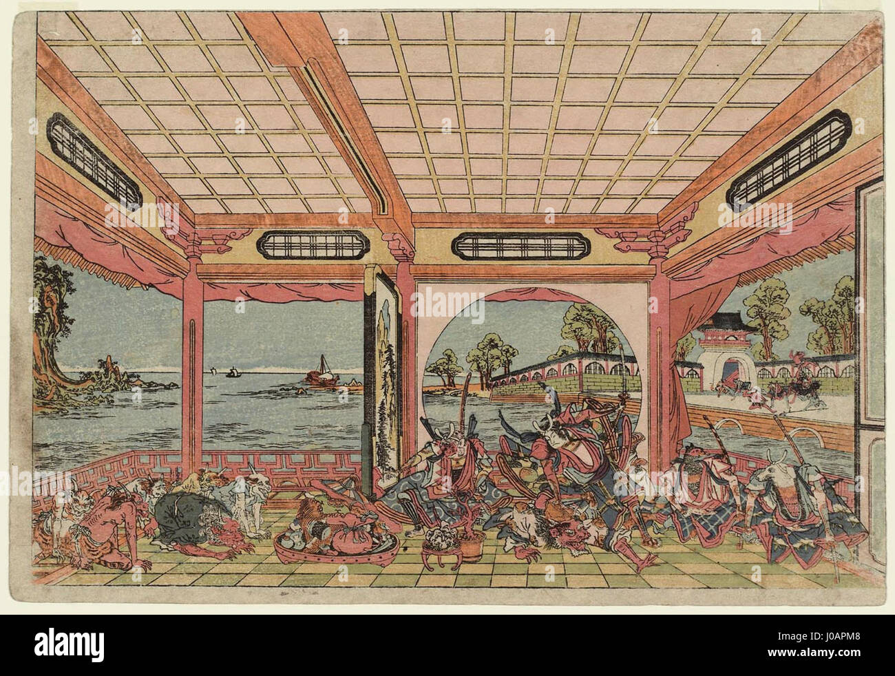 Utagawa Toyoharu’s 'Momotaro and His Animal Friends Conquer the Demons ...